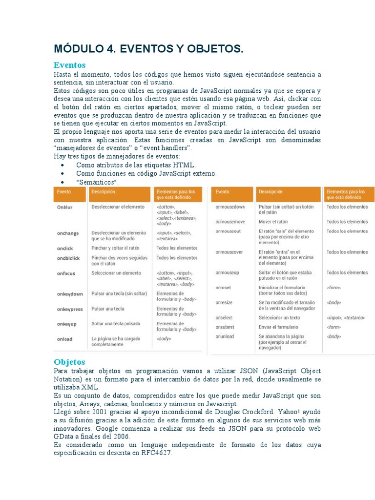 Módulo 4 | PDF | Modelo de objeto de documento | Script Java