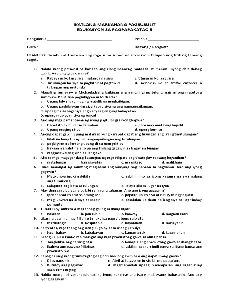 PT - Esp 5 - Q3 | PDF