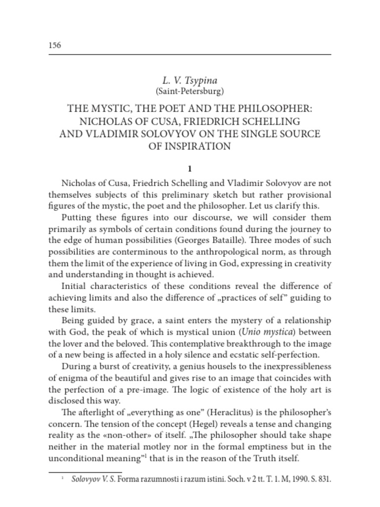Article - N - The Mystic The Poet and The Philosopher Nicholas of Cusa ...