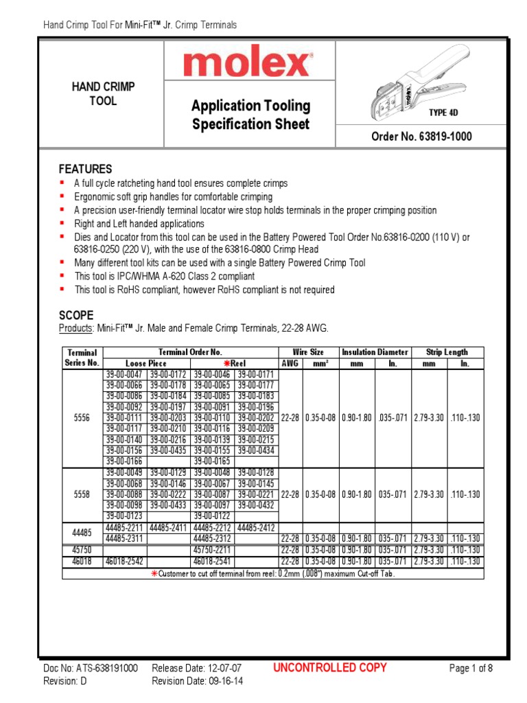 5556 Series Approval Specification | PDF | Hand | Manufactured Goods