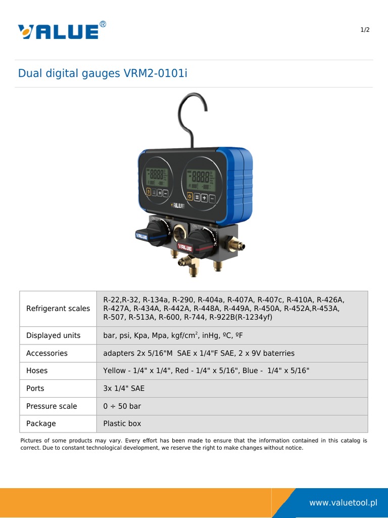 Dual Digital Gauges VRM2-0101i: WWW - Valuetool.pl | PDF | Home & Garden