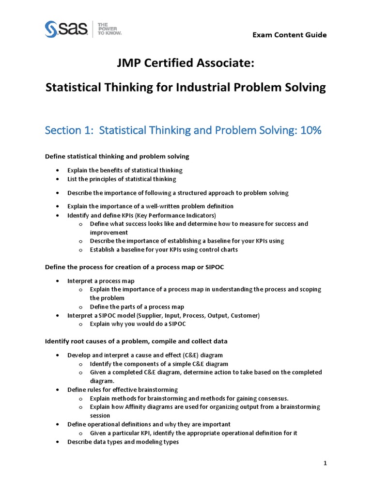 JMP - Statistical-Thinking - PSP Certification | PDF | Correlation And Dependence | Logistic ...