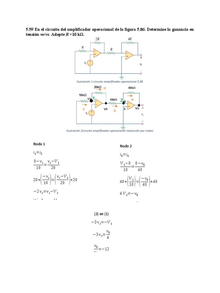 Amplificadores 59 - 74 | PDF | Amplificador operacional | Circuitos electrónicos