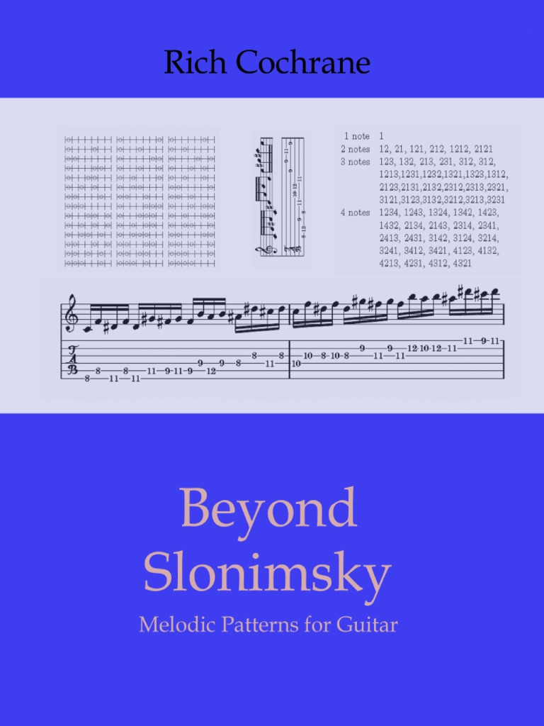 Beyond Slonimsky Melodic Patterns For Guitar PDF | PDF | Scale (Music) | Guitars