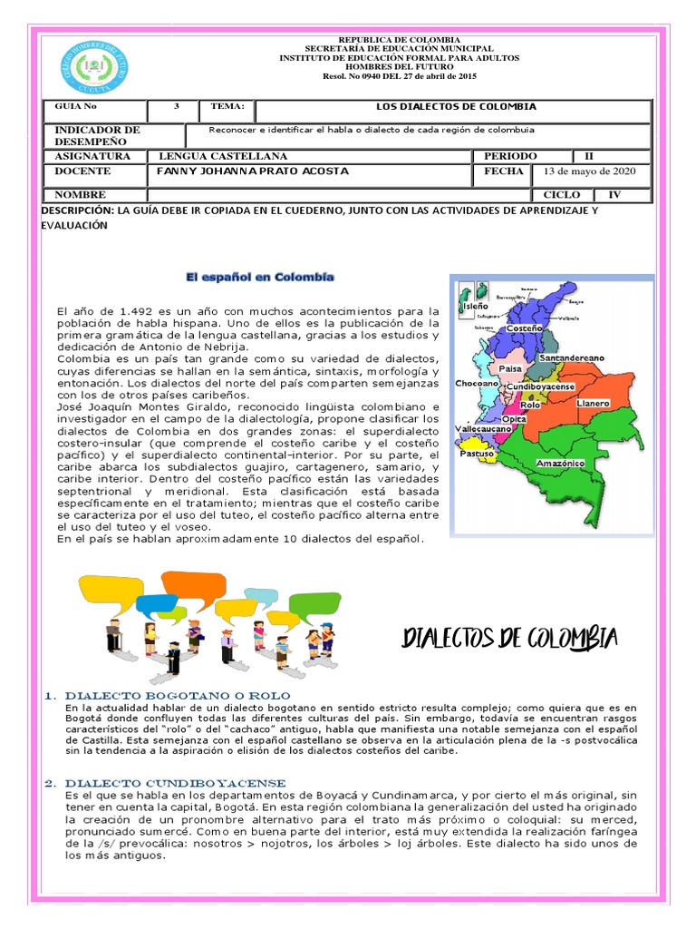 Los dialectos del español en Colombia: Una rica diversidad lingüística ...