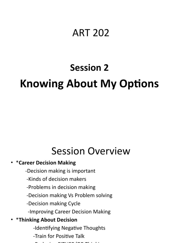 Session 2 Art 202 Slides | PDF | Self Control | Self-Management