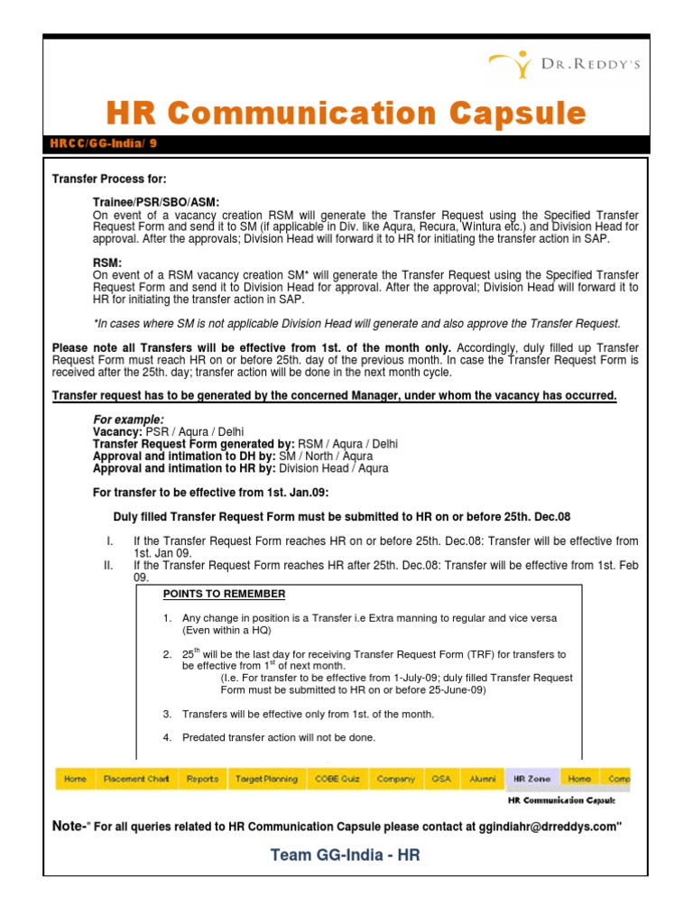 HRCC On Transfer Process-9 | PDF | Computing And Information Technology ...
