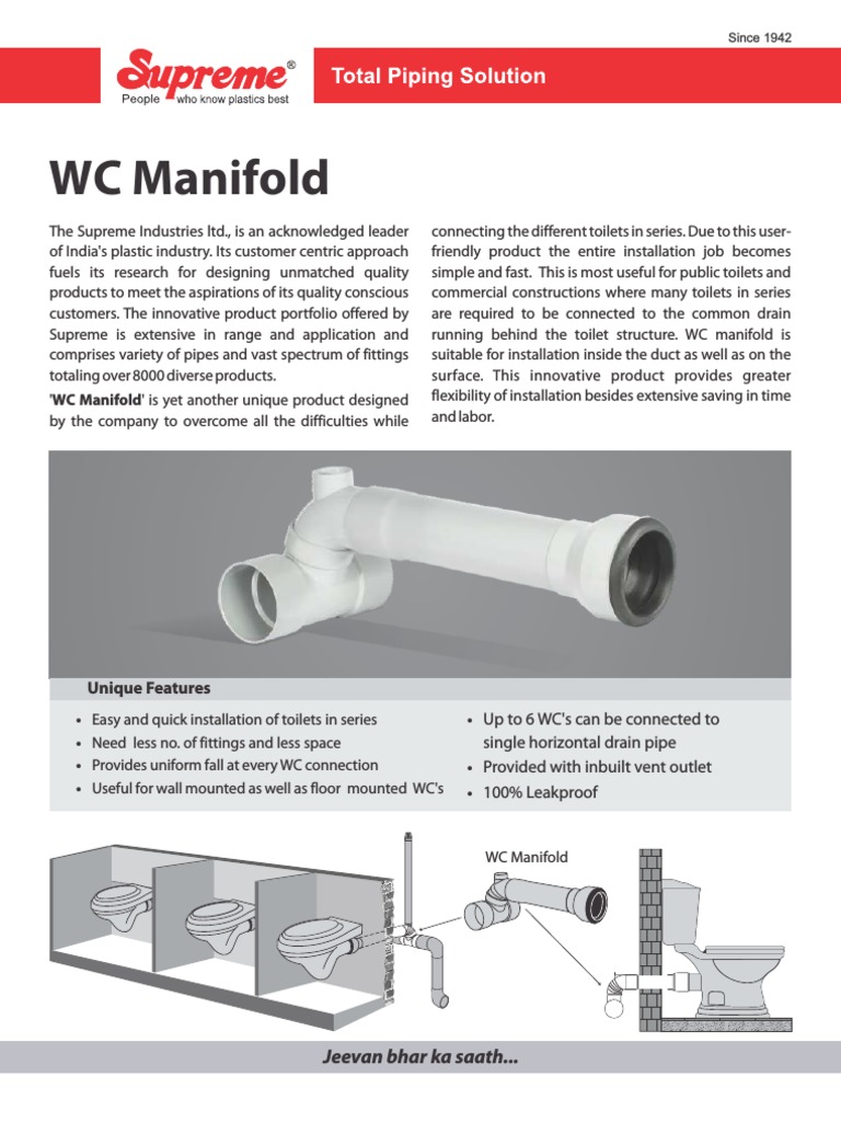 WC Manifold: Jeevan Bhar Ka Saath.. | PDF | Electrical Connector | Toilet