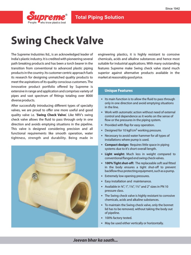 Swing Check Valves (S) - Rev 02-05-2019 | PDF | Valve | Pipe (Fluid ...