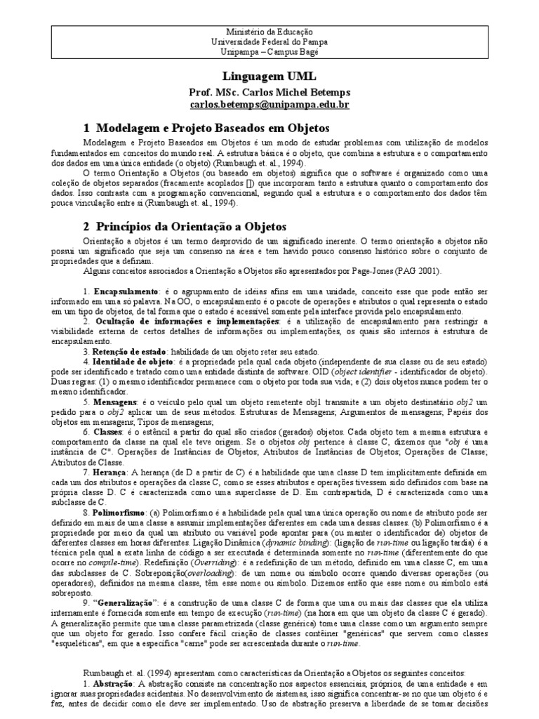 Curso UML Unipampa | PDF | Linguagem de modelagem unificada (UML ...