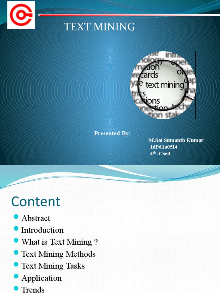 Text Mining PPT (1163) .PPTX (Autosaved) | PDF | Data Mining ...