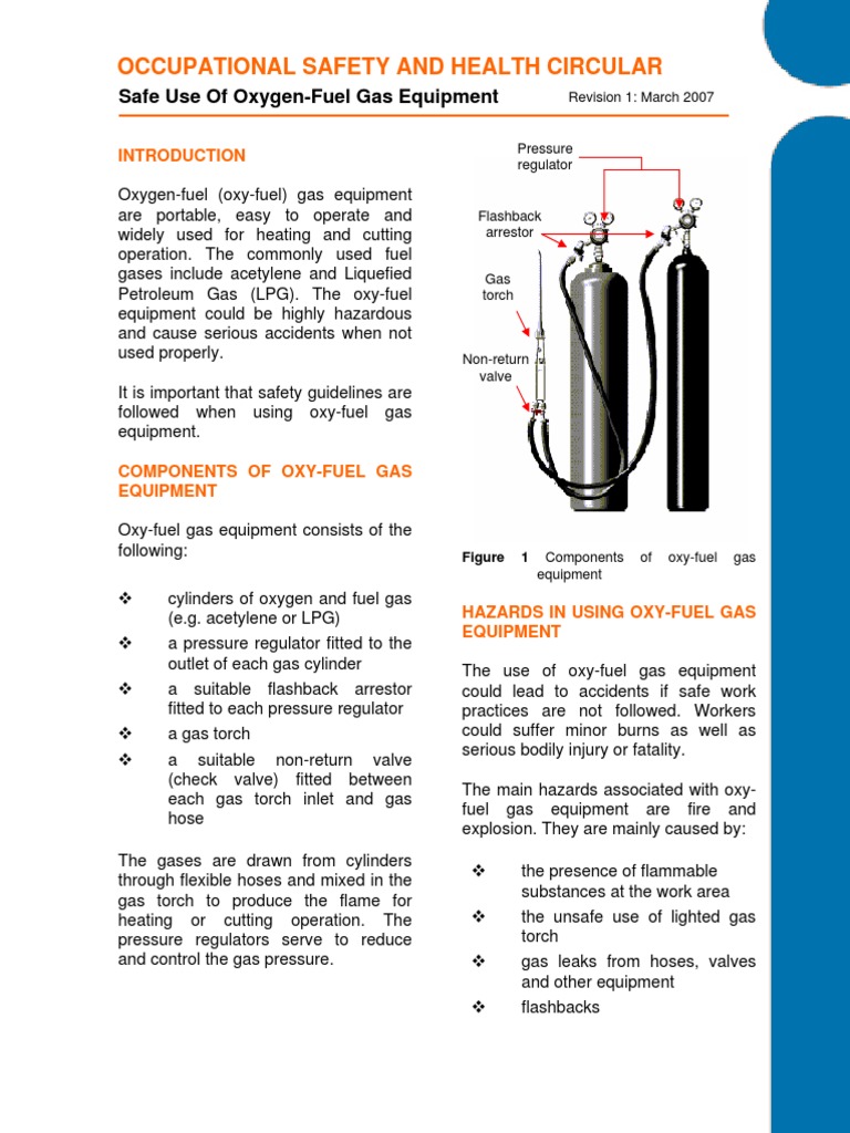 20070301-30 Safe Use of Oxygen Fuel Gas Equipment PDF | PDF | Gases ...