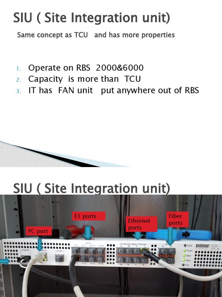 SIU (Site Integration Unit) | PDF