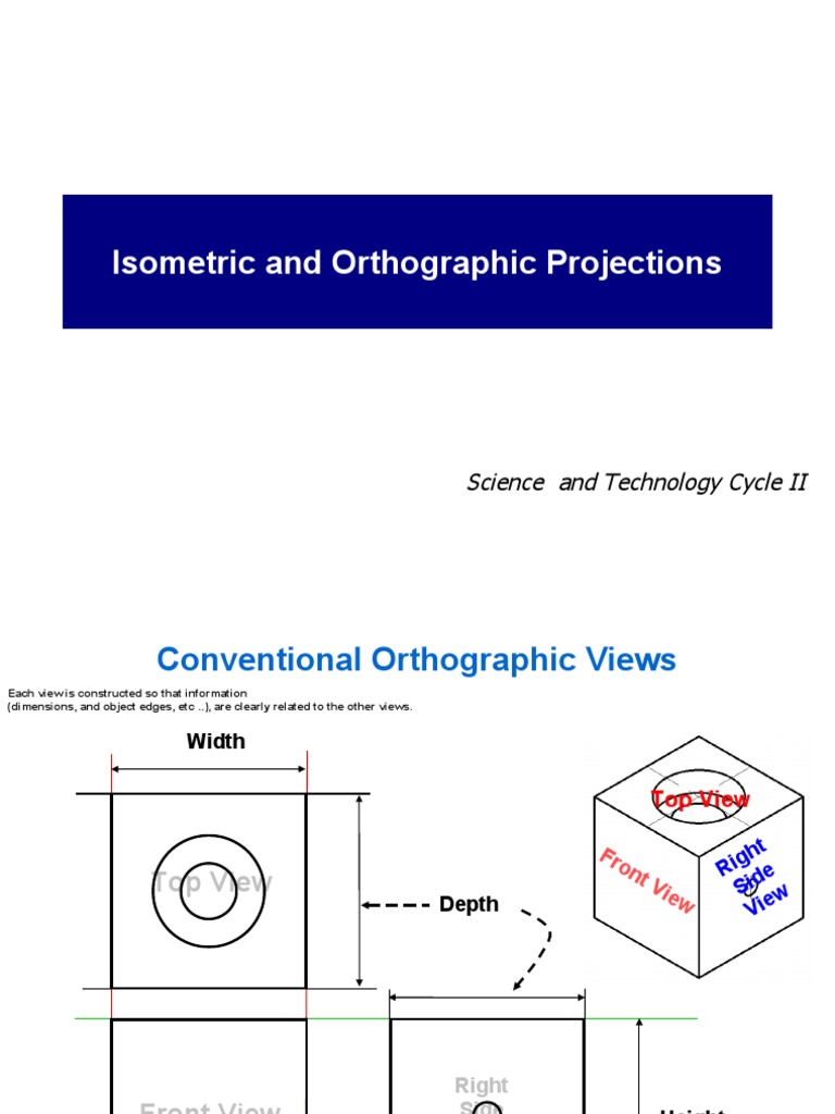 Orthographic and Isometric Projections Guide | PDF | Space | Geometry