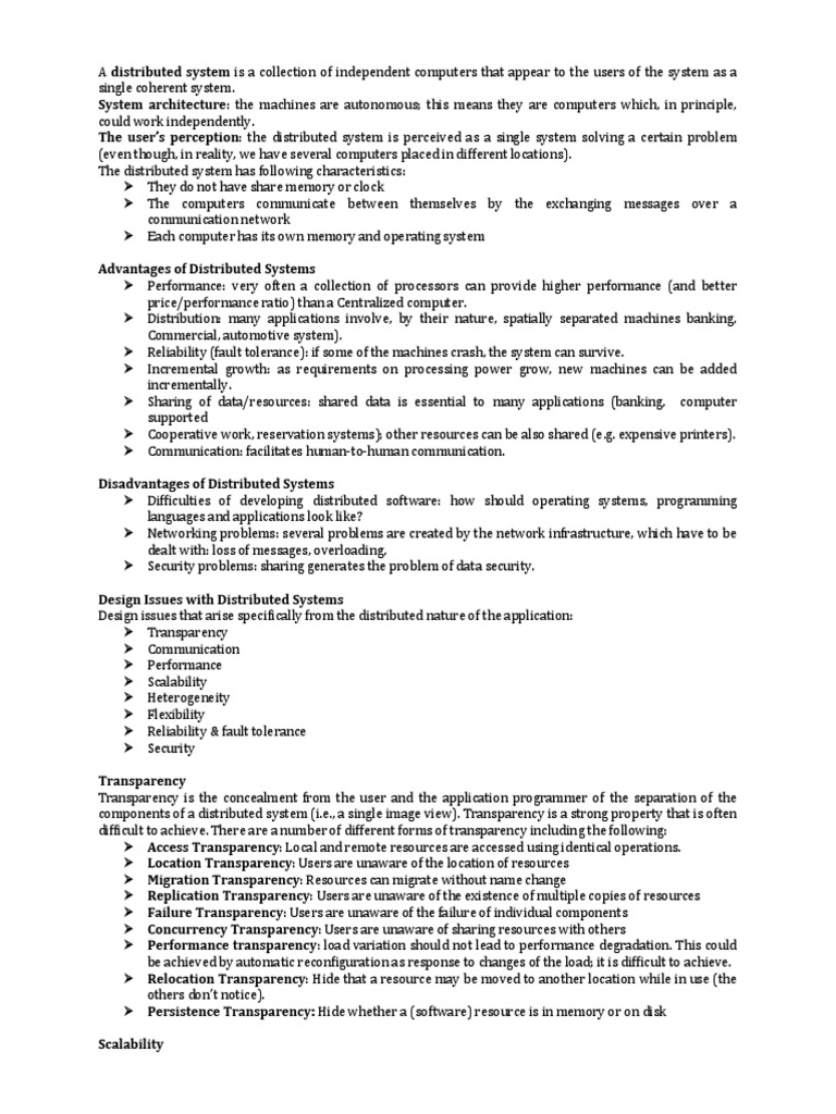 Distributed Systems | PDF | Client–Server Model | Peer To Peer