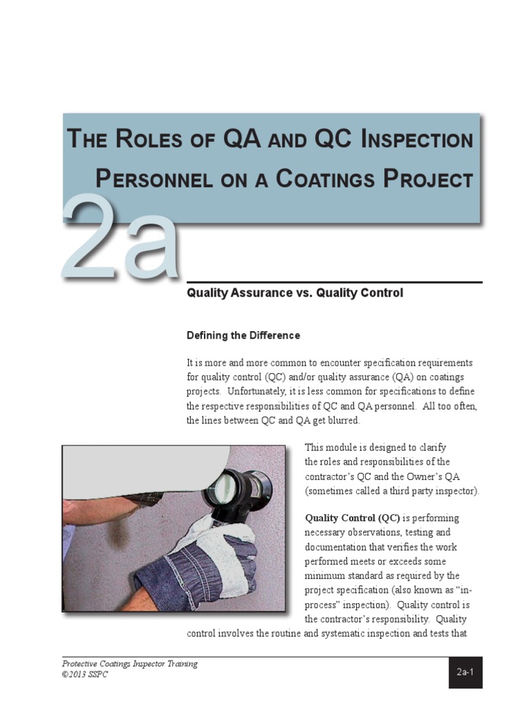 The Roles of QA and QC Inspection | Download Free PDF | Quality Assurance | Specification ...