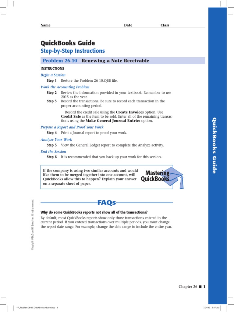 Quickbooks Guide: Step-By-Step Instructions | Download Free PDF | Quick ...