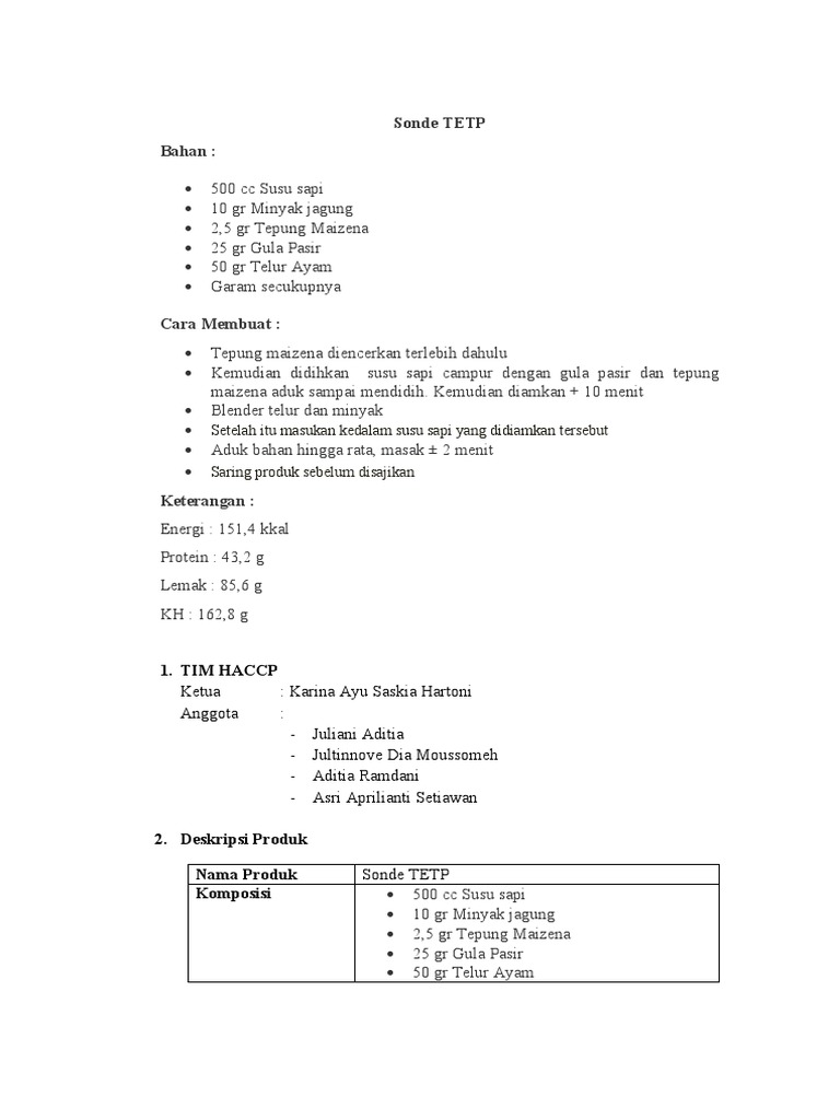 Sonde TETP Yoii | PDF