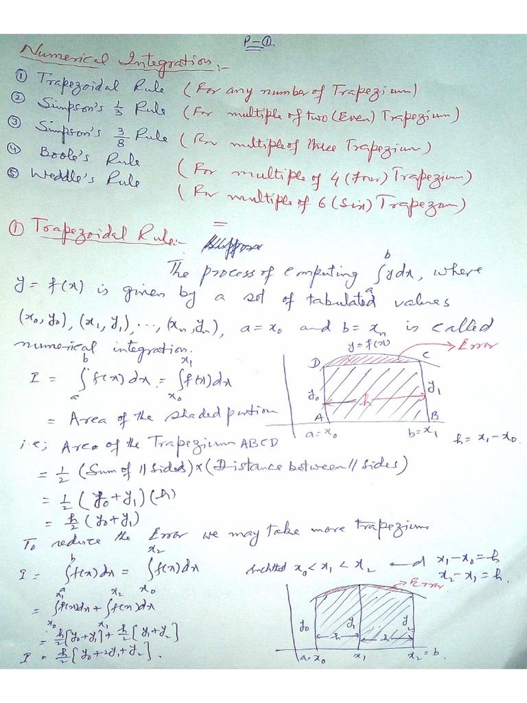 Numerical Integration | PDF