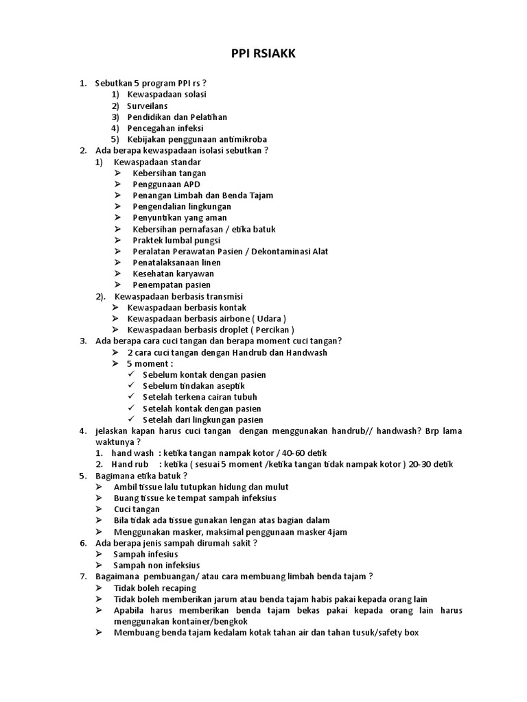 Soal Pit Stop Ppi | PDF
