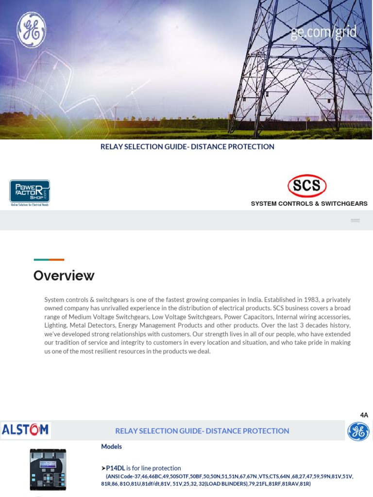 Selection Guide for Distance Protection Relays: Comparing Models, Specifications, and ...
