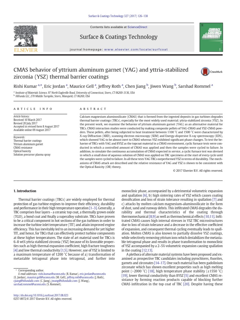 Surface & Coatings Technology | PDF | Chemical Substances | Applied And ...