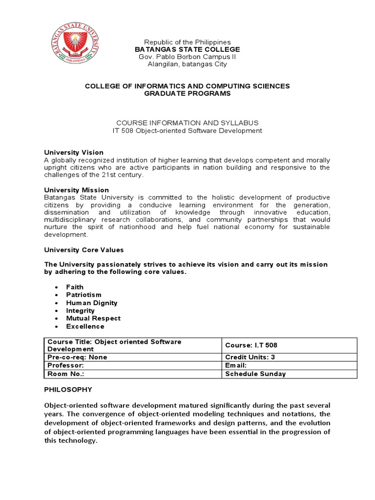 Oosd Course Outline | PDF | Class (Computer Programming) | Java ... Oosd Course Outline | PDF | Class (Computer Programming) | Java ...
