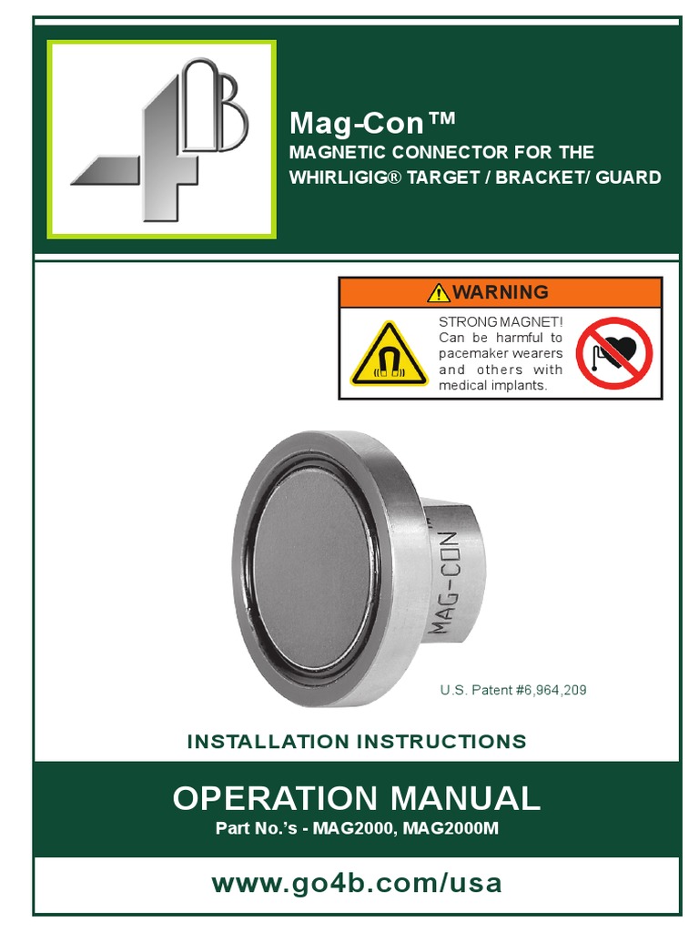 Operation Manual: Mag-Con™ | PDF | Safety | Implied Warranty