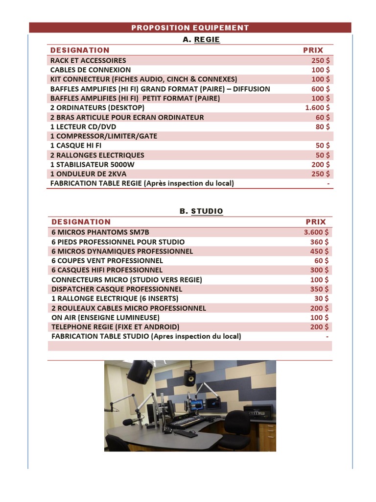 MinSanté FM - Proposition Materiel PDF | PDF | Électronique ...