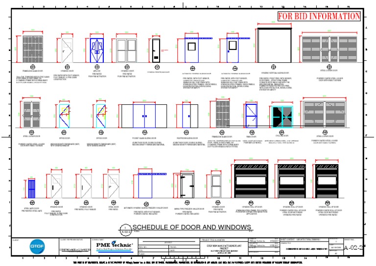 Schedule of Door and Windows: PME Technic' | PDF | Door | Window