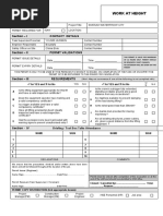Working at Height Certificate Checklist | PDF | Insulator (Electricity ...