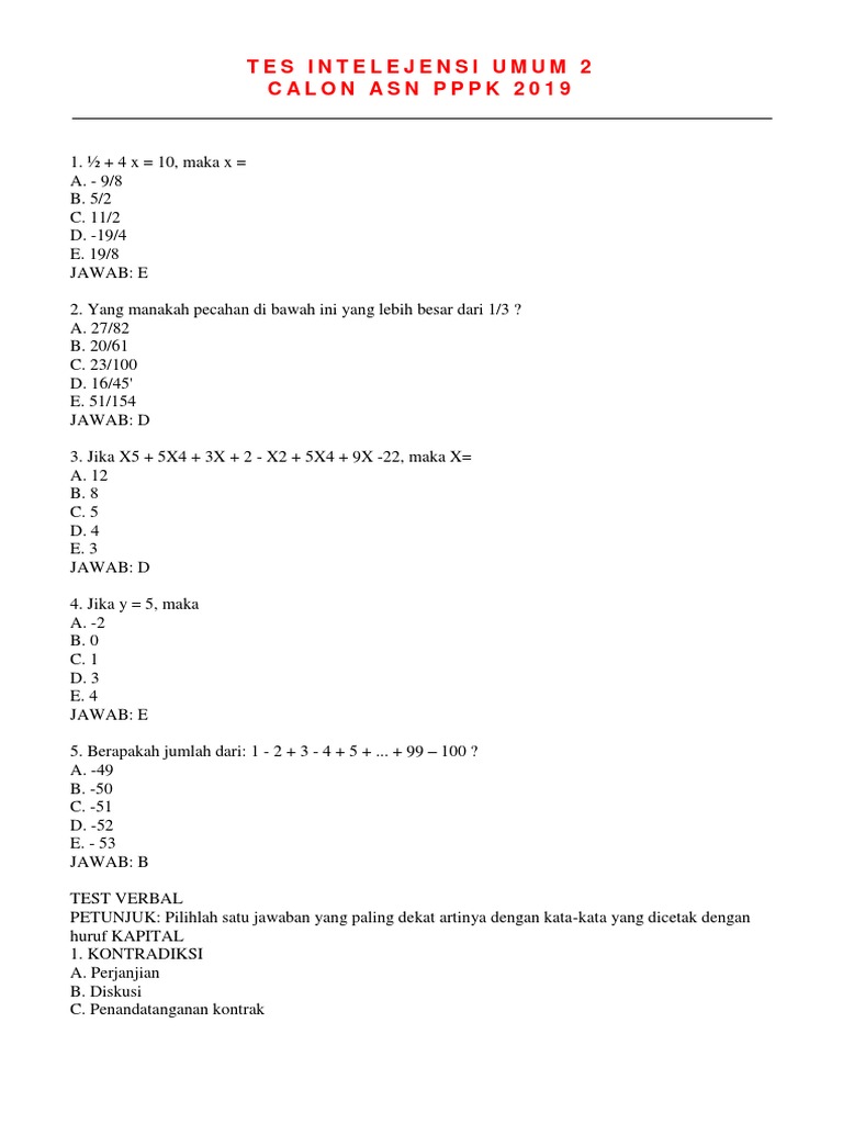 Soal PPPK Tiu 2 PDF | PDF