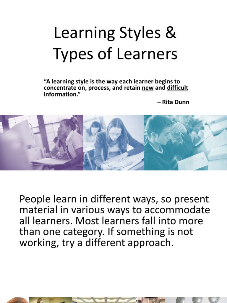 Learning Styles & Types of Learners | PDF | Learning Styles | Learning