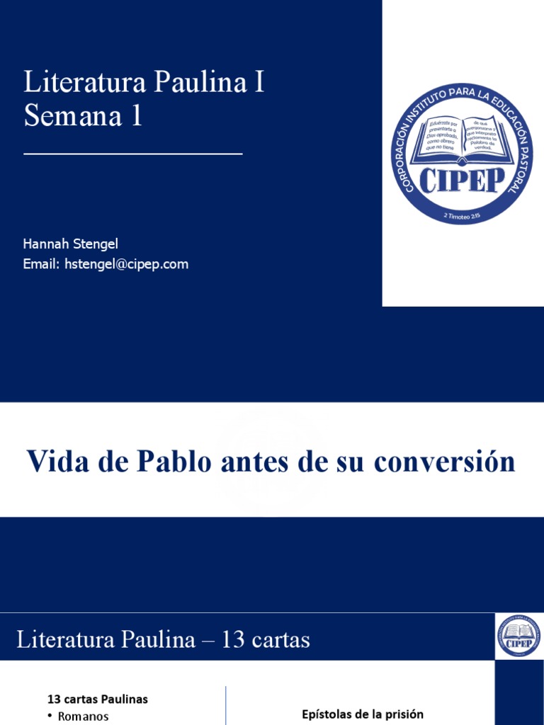 CIPEP - 2020 - 2020 07 09 - Teología Paulina 1 | PDF | Pablo el apóstol ...