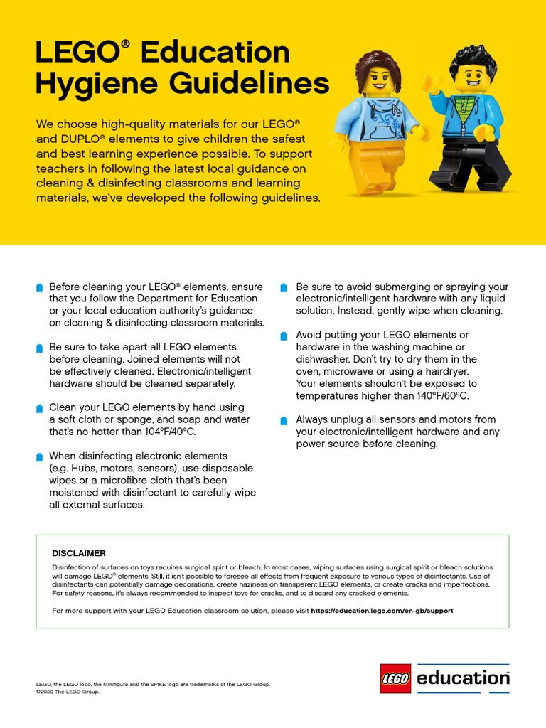 Lego Hygiene Guidelines PDF | PDF | Lego | Disinfectant