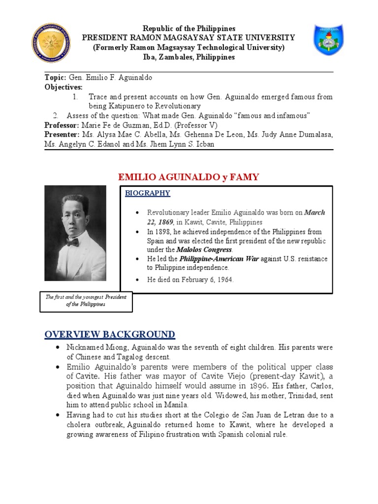 Emilio Aguinaldo: Hero or Traitor? | PDF | Philippines | Unrest