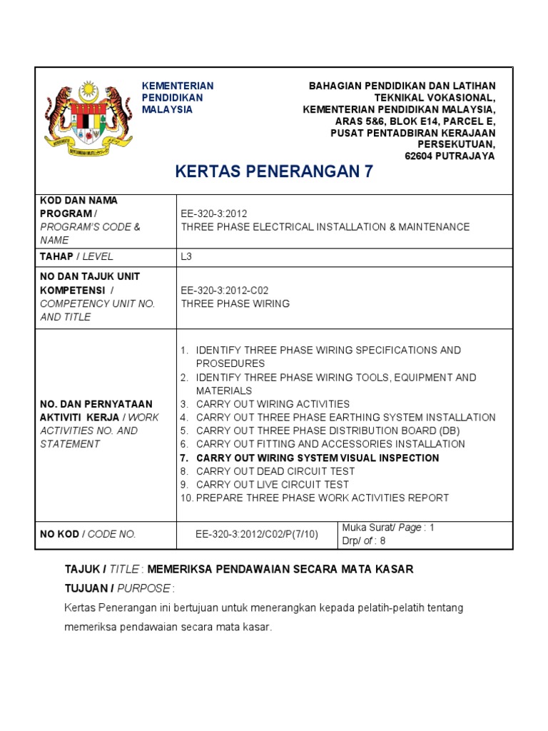 Wim KP 7 Three Phase | PDF