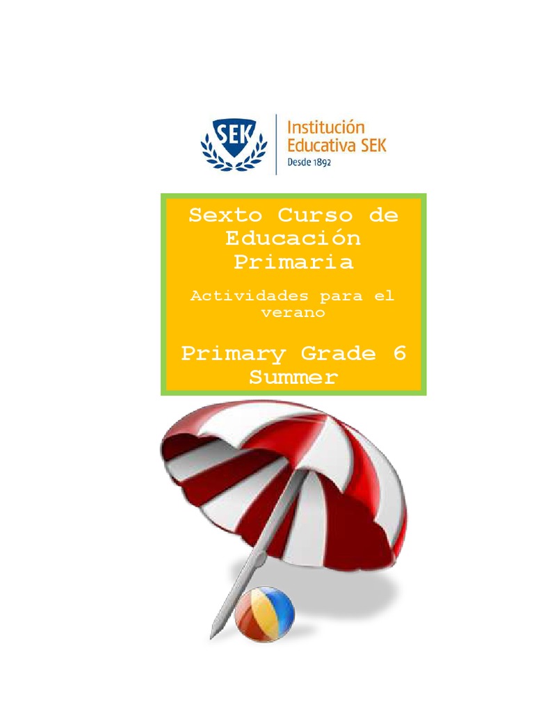 Cuaderno Verano 6ºprimaria 14 PDF | PDF | Educación primaria | Idiomas