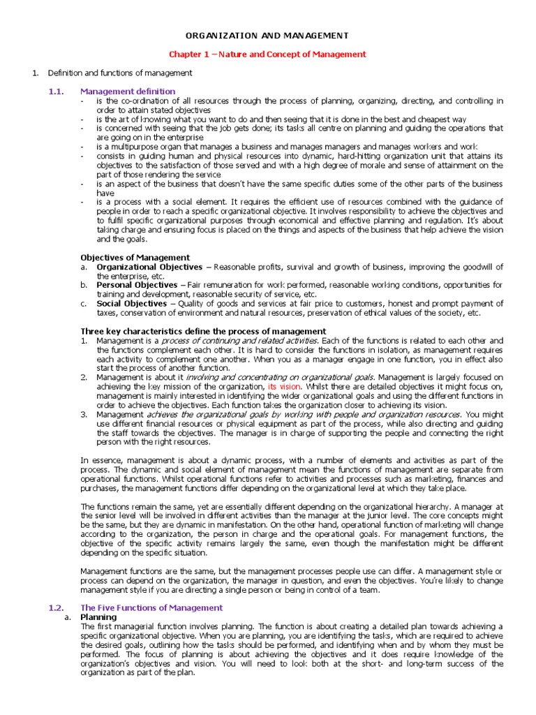 Organization and Management Grade 11 ABM PDF | Download Free PDF | Goal ...