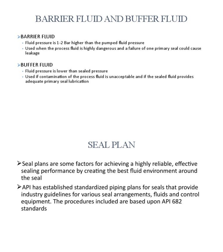 Barrier Fluid and Buffer Fluid | PDF
