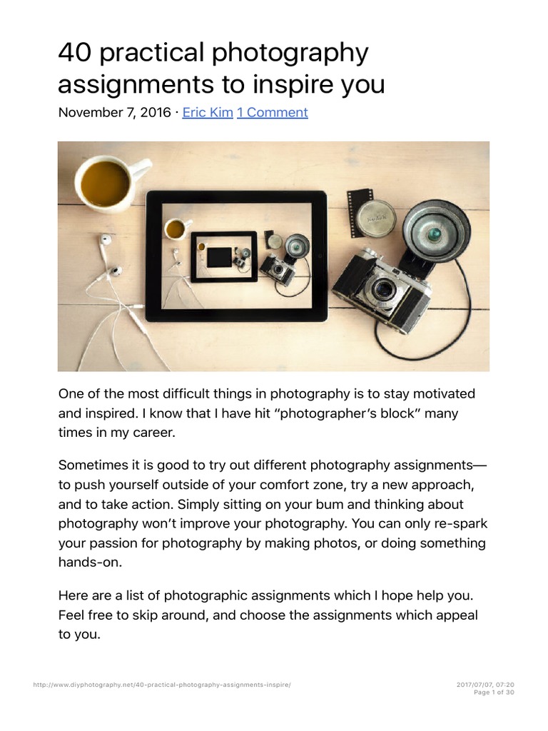 40 Practical Photography Assignments To Inspire You - DIY Photography ...