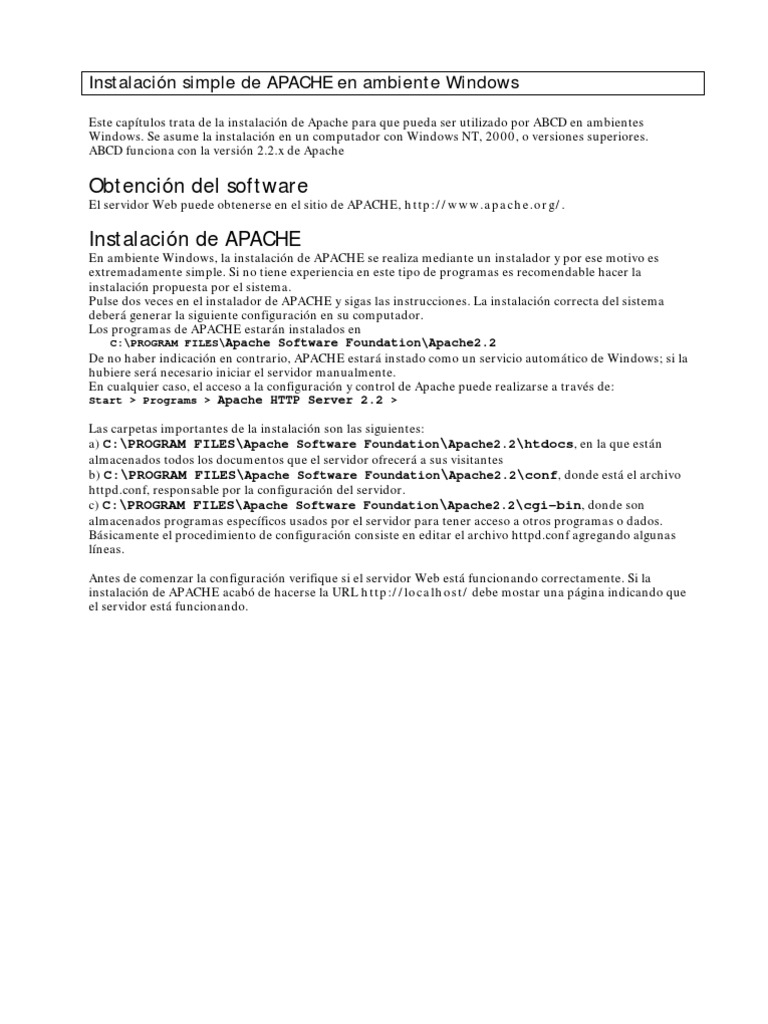 Prereq Installation ABCD ES | PDF | Servidor HTTP Apache | Php