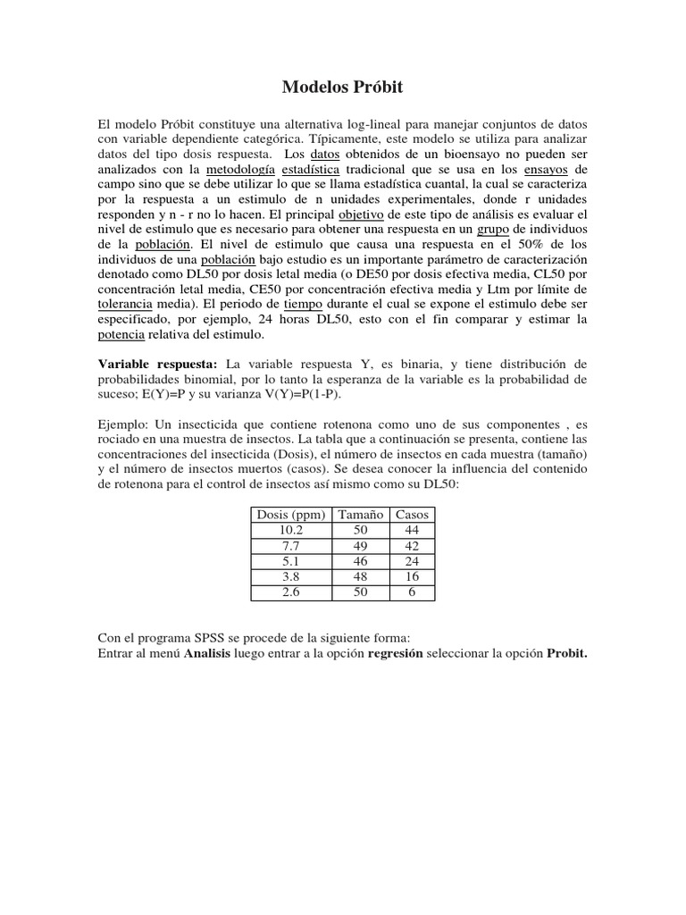 Modelos Probit | PDF | Muestreo (Estadísticas) | Métodos matemáticos y cuantitativos (economía)