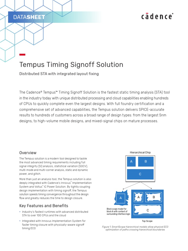 Tempus Timing Signoff Solution Ds PDF | PDF | Library (Computing ...