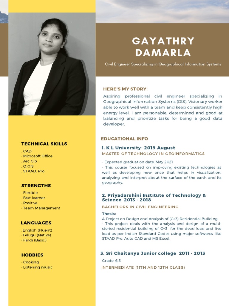 Gayathry CV PDF | PDF | Geographic Information System | Engineer