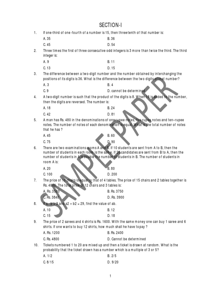 MDI TEST-2014 NMP-PGP-EM-Sample Question Paper | PDF | Speed | Prices