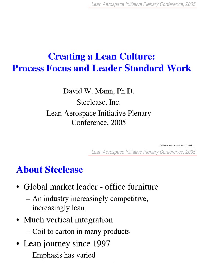 Leader Standard Work in Lean Management | PDF | Lean Manufacturing ...