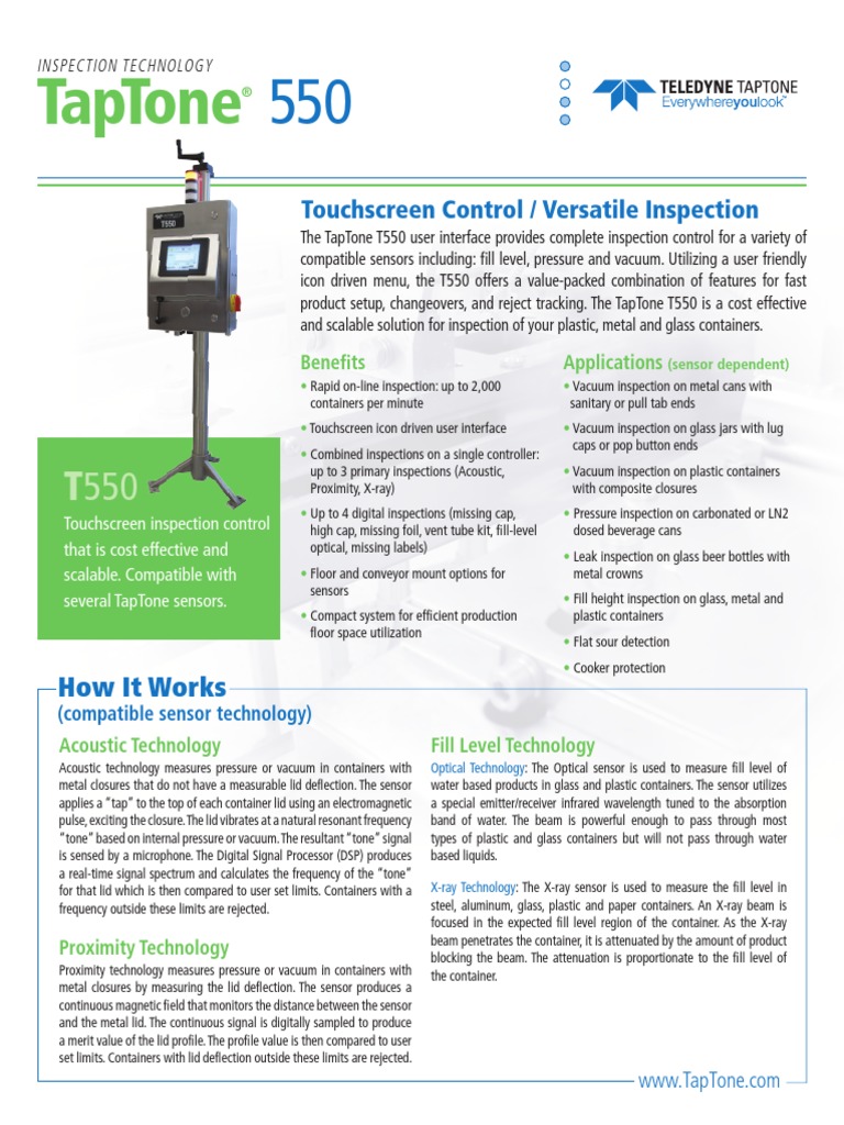 Taptone: Touchscreen Control / Versatile Inspection | Download Free PDF ...