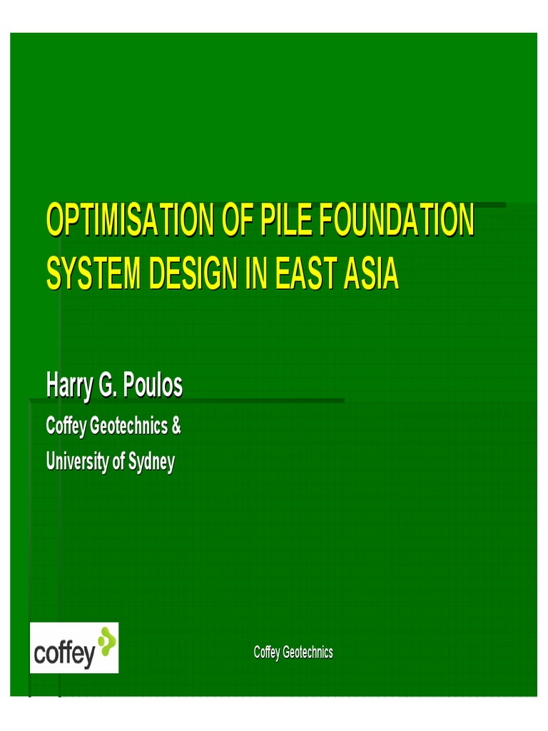 Optimising pile foundation design | PDF | Geotechnical Engineering ...