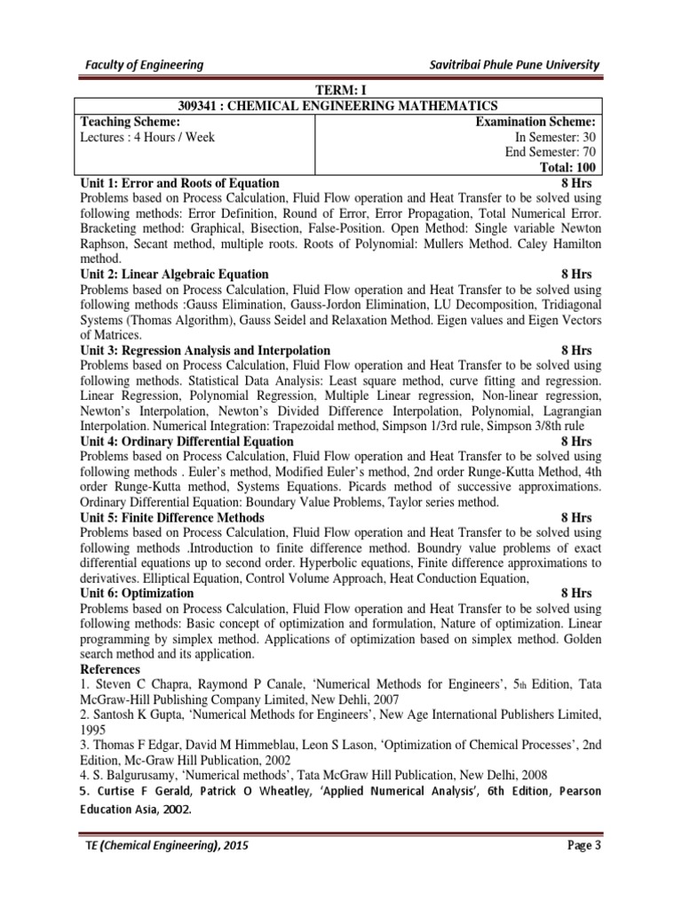 Chemical Engineering Mathematics | PDF | Numerical Analysis ...